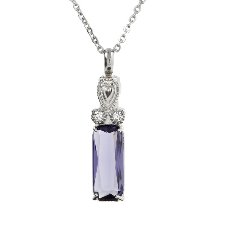 Necklace to Hold Cremated Ashes | Colorful Gem Stone Cremation Necklace ...