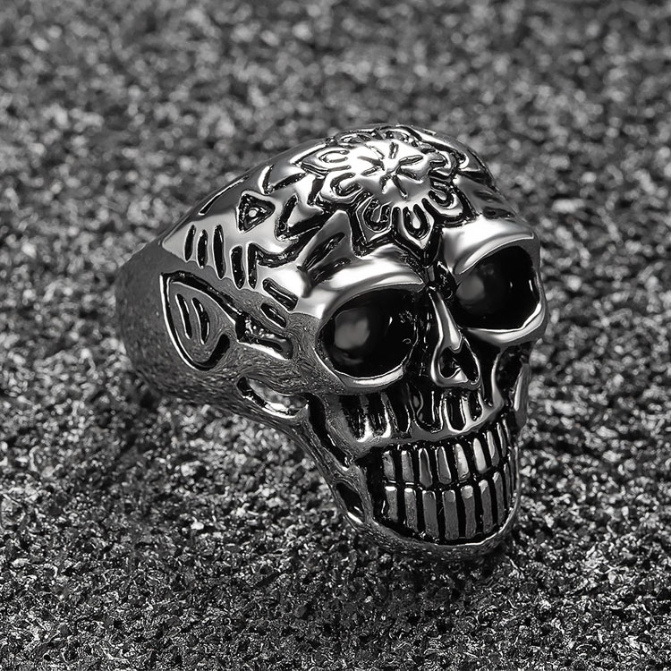 Marlary special offer Stainless Steel Rings for Men Skull Head Rings