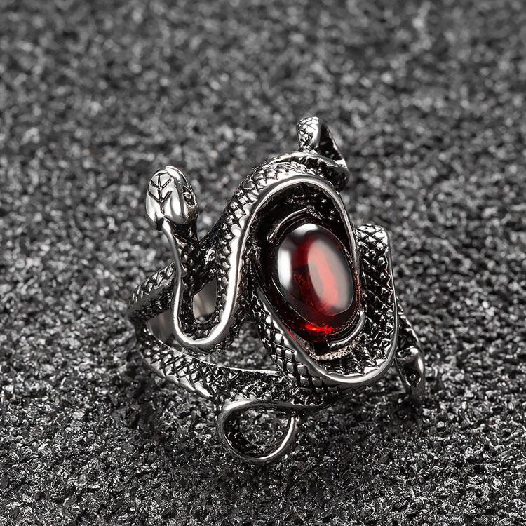 Marlary special offer Men's Stainless Steel Gothic Punk Cobra Snake ...