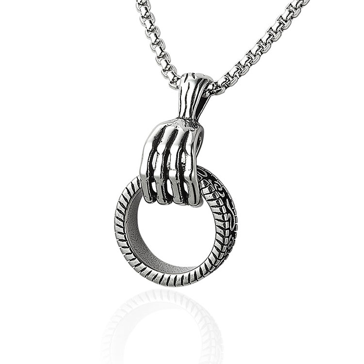 Fashion Gothic Jewelry Men Hand Ring Enamel Stainless Steel Pendant ...