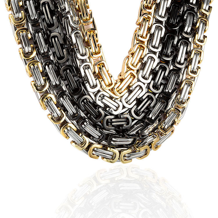 Biker Chains Jewelry 18K Gold Plated Heavy Men Chains Necklace